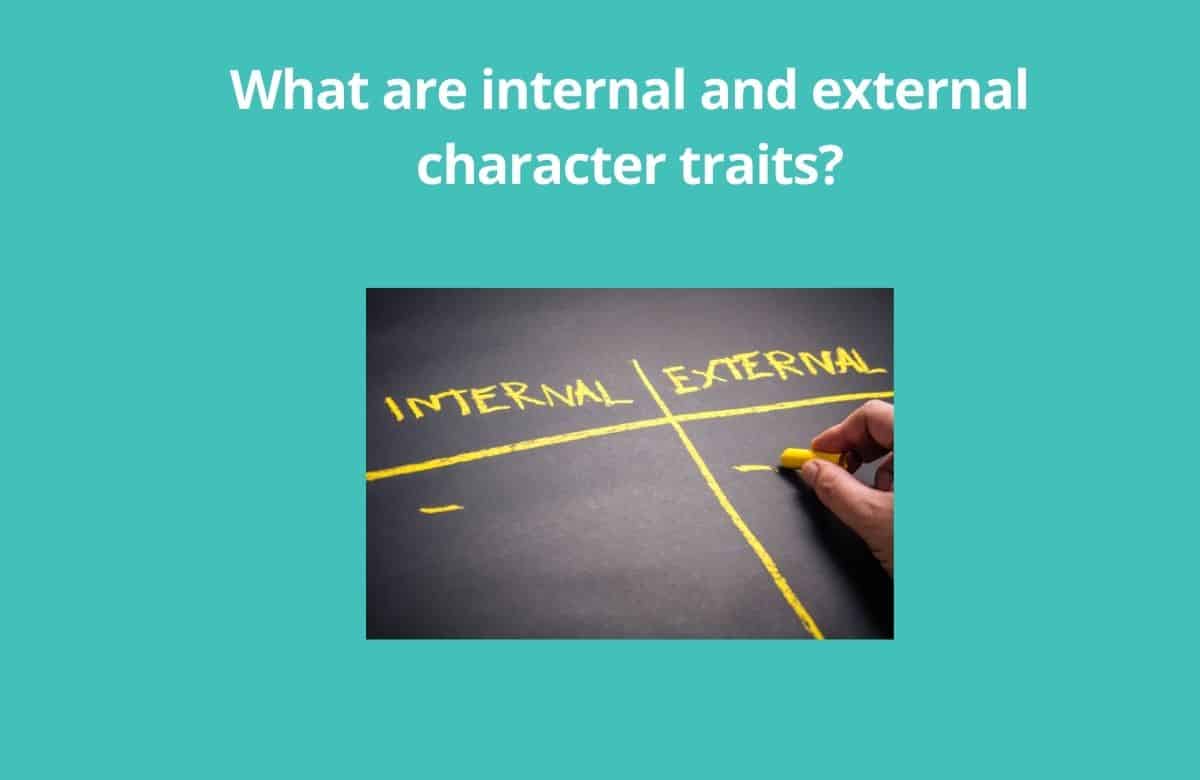 What are internal and external character traits?